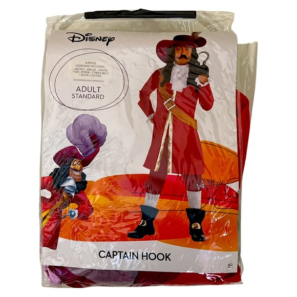Disney | Other | Disney Captain Hook Deluxe Adult Halloween Costume ...